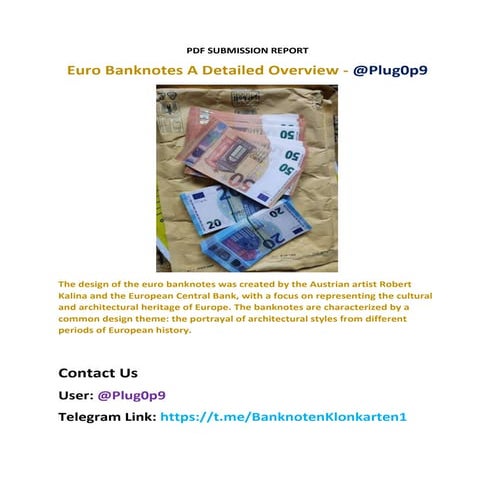 Euro Banknotes A Detailed Overview - @Plug0p9 | PDF