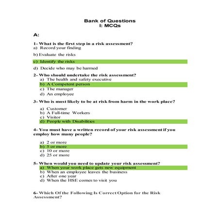 Bank of Questions 2021 Risk Ass. Midterm.docx