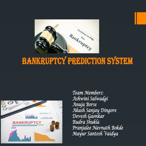 Bankruptcy Prediction System Ml Classification Pptx Bankruptcy Business Banking And Finance