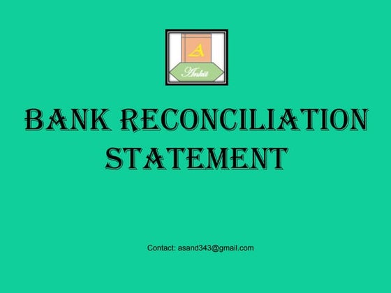 Bank reconciliation statement | PPTX
