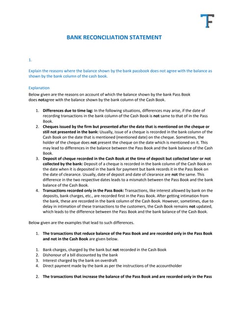 Bank reconciliation | PPTX | Credit Cards | Personal Debt