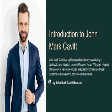 Surviving Bankruptcy in Houston Texas by John Mark Cavitt | PPTX