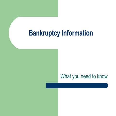 Bankruptcy Information | PPT