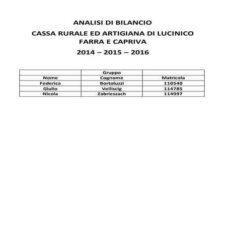 Bank's financial statement analysis | PDF