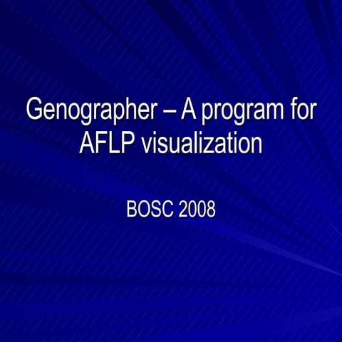 Banks Genographer Bosc2008 | PPT