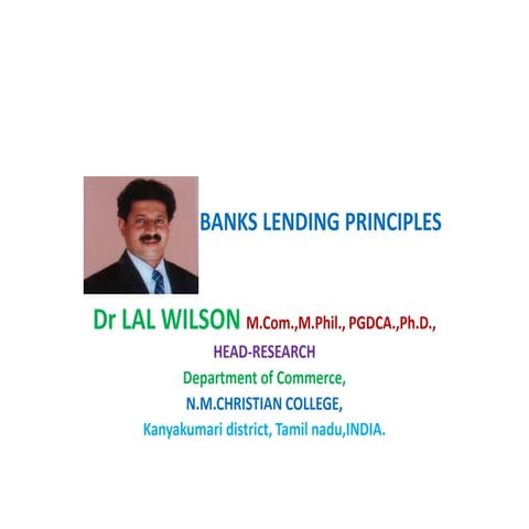 Banks lending principles ppt2 | PPT