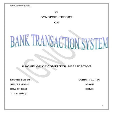 Bank transaction system | DOCX