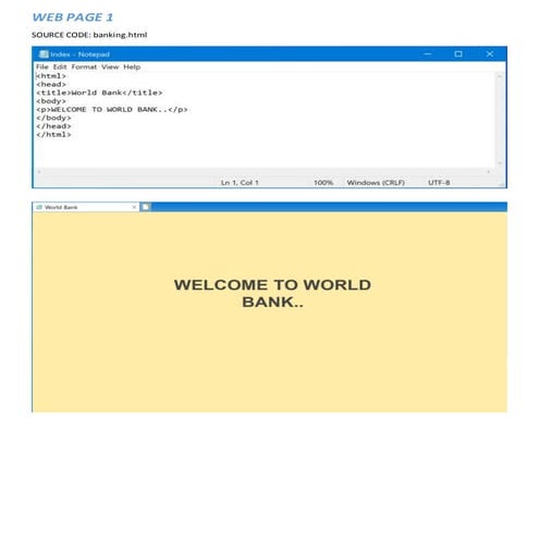Bank Website Project | DOCX