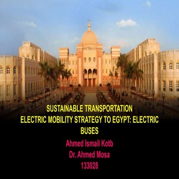ELECTRIC MOBILITY STRATEGY TO EGYPT: ELECTRIC BUSES | PPTX