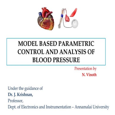 Model based parametric control and analysis of blood pressure | PPT
