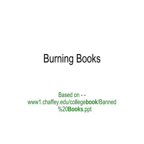 Burning Books | PPT