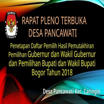 contoh banner kegiatan rapat pleno panitia pemungutan suara | PPTX