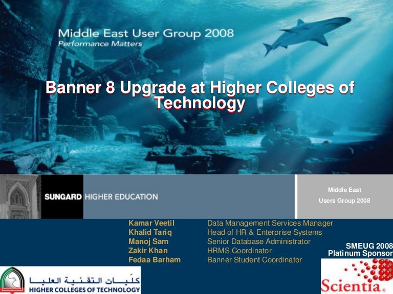 Banner 8 Upgrade at Higher Colleges of Technology