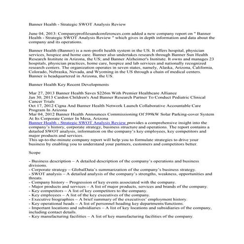 Banner health | DOCX