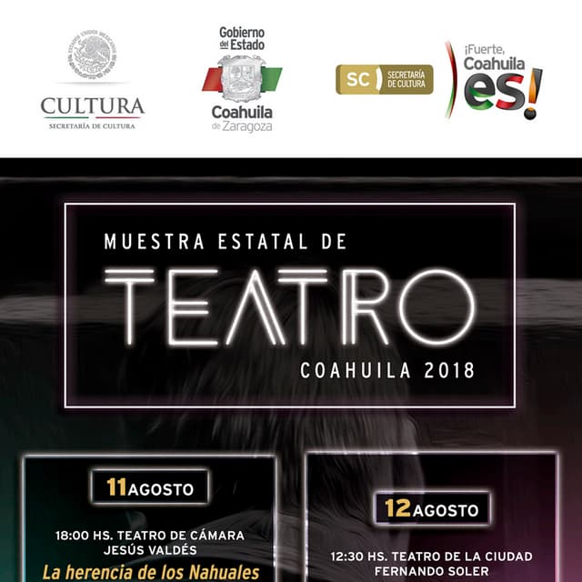 Cartelera De La Muestra Estatal De Teatro Coahuila 2018 Pdf