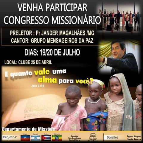 VEM AI GRANDE CONGRESSO MISSIONÁRIO | PPT