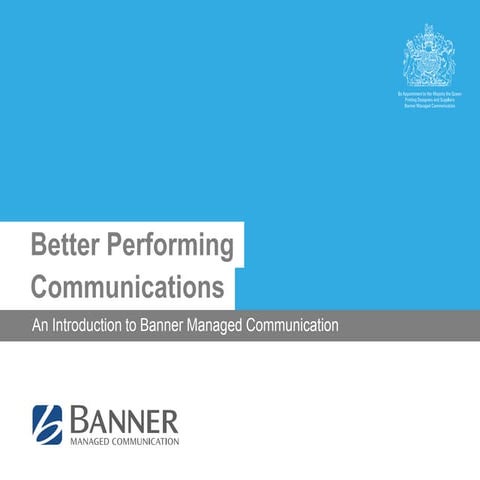 Banner Managed Communication Overview 2014 | PPTX