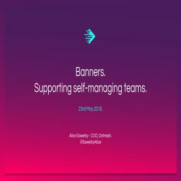 Banners - Supporting self-managing teams | PPT