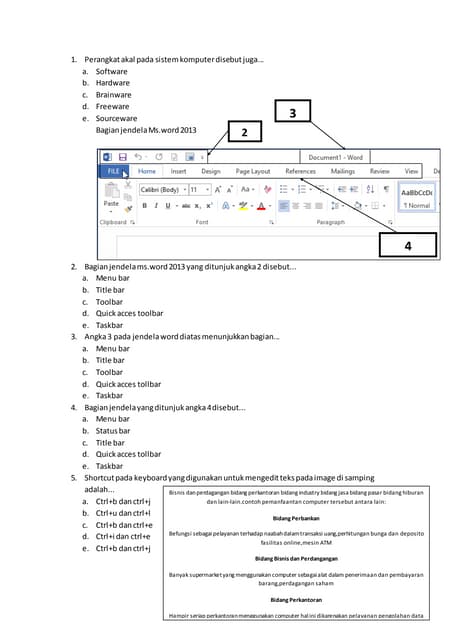 soal ukk tik sm 2 kelas x | PDF