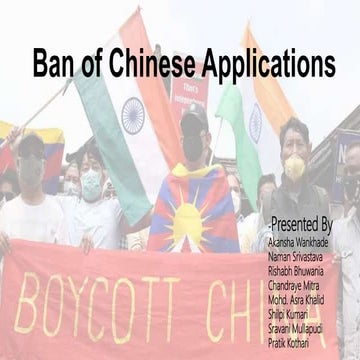 Ban of chinese apps | PPTX