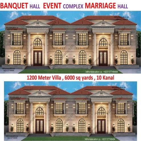 BANQUET HALL DESIGN EVENT COMPLEX ELEVATION MARRIAGE HALL FACADE ...