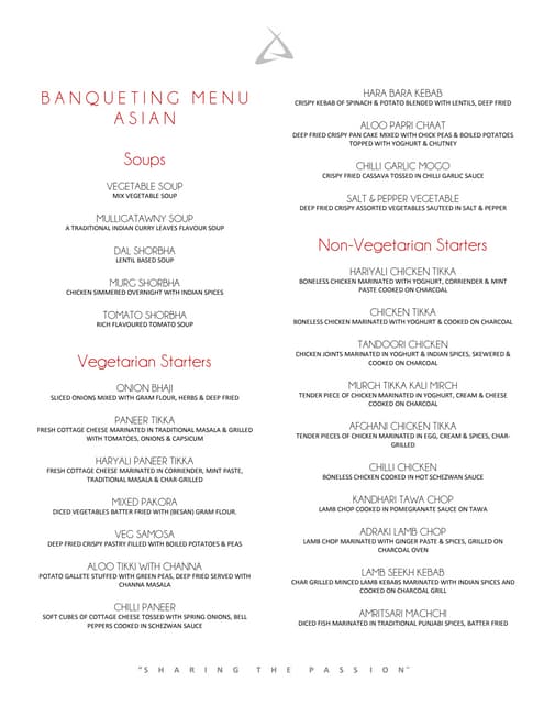 Banquet menu | PDF
