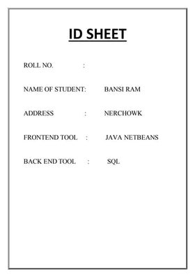 Dbms lab file format front page | PDF