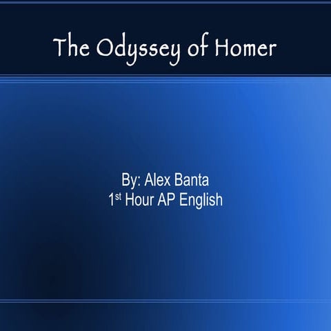 The Odyssey by Homer | PPTX