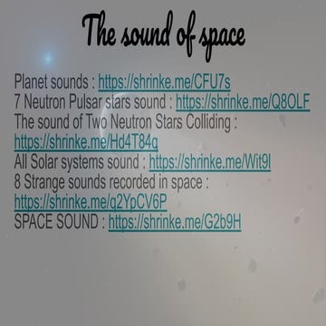 The sound of space | PPT