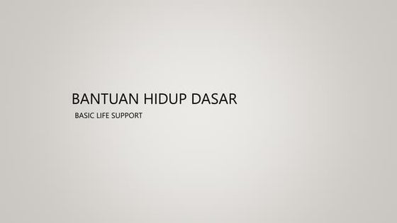 Bantuan hidup dasar 2020 | PPTX