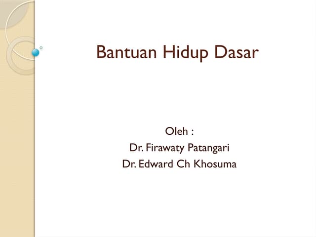 Bantuan hidup dasar 2020 | PPTX