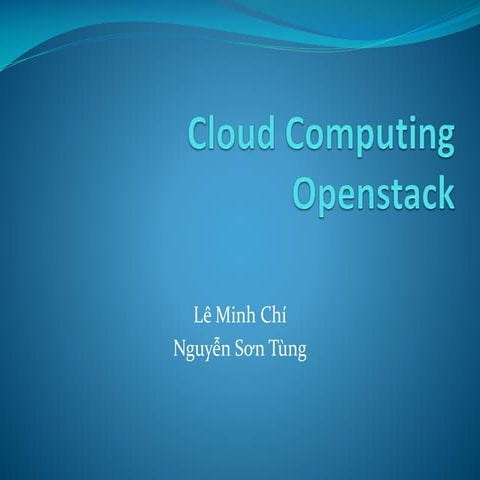 Cloud computing and OpenStack | PPT