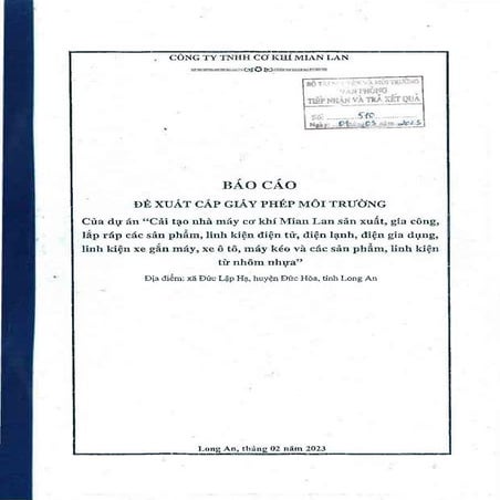 Bao cao de xuat cap GPMT Cong ty Milan.pdf