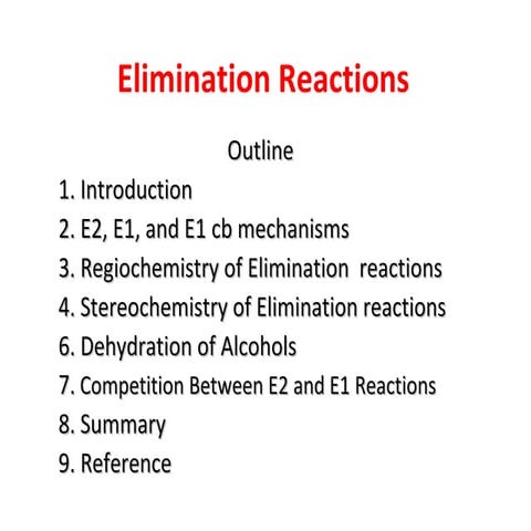 E2 reaction | PPT