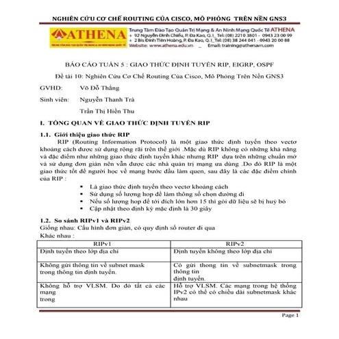 Cấu hình RIP v2 | DOCX