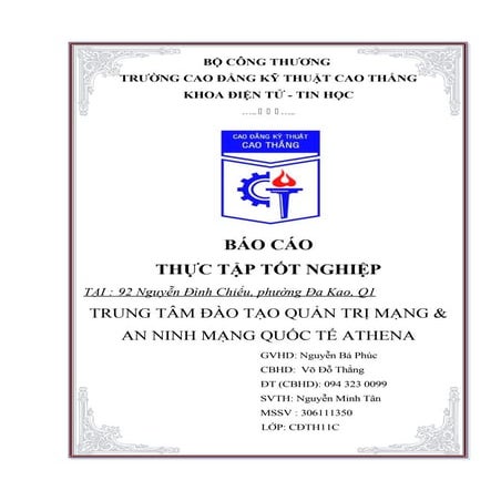 Bao cao thuc tap tot nghiep | DOC