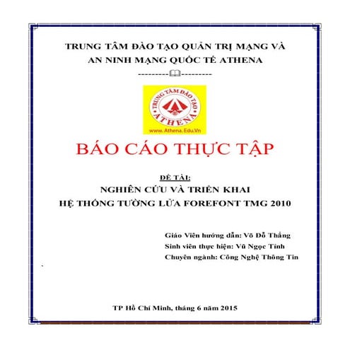 Bao cao thuc tap ve tmg forefont 2010 | DOCX