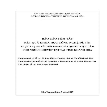 Bao cao tom tat de tai gqvl cho nguoi khuyet tat final | PDF