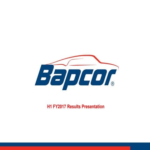 Bapcor 1H17 presentation | PDF