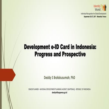 e-ID Card in Indonesia | PPT
