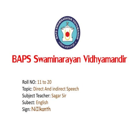 Baps swaminarayan vidhyamandir | PPT