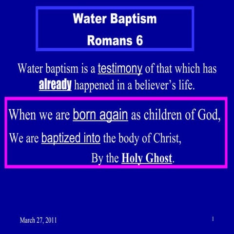 Water Baptism | PPTX