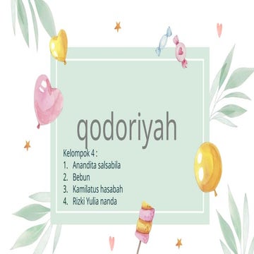 Qadariyah yang sangat penting dalam kehidupan manusia | PPTX
