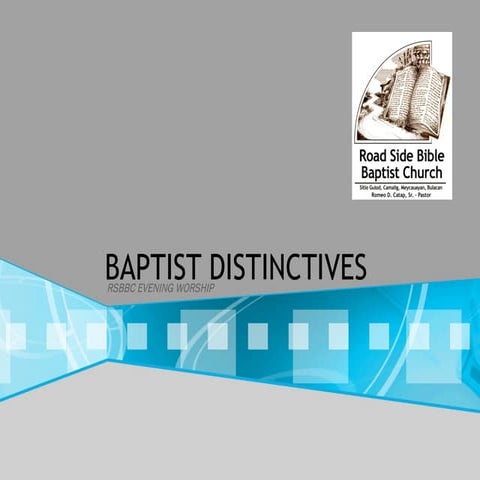 Baptist Distinctives 2010 01 31 F Ounding | PPT