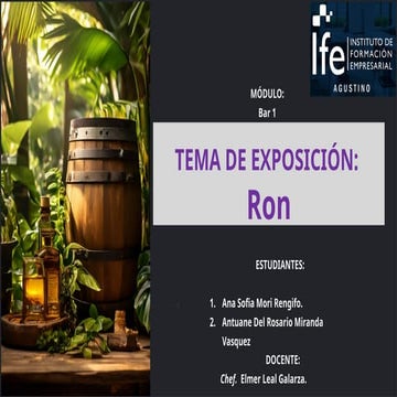 BAR 1 EXPOSICION - RON, tipos de ron.pptx
