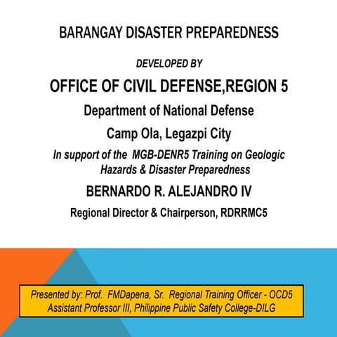 Barangay Disaster Risk Reduction and Management Committee Composition ...