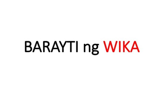 Register barayti ng wika | PPTX