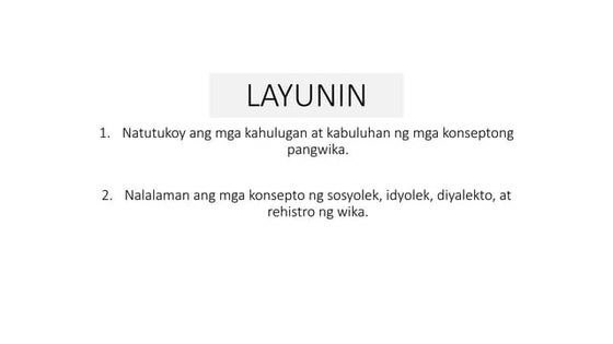 Banghay Aralain sa Filipino: Conative, informative, at labeling na ...