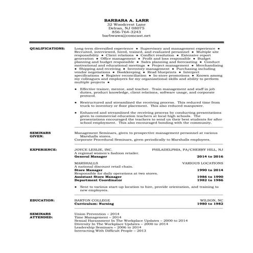 Barbara a resume (1) | PDF