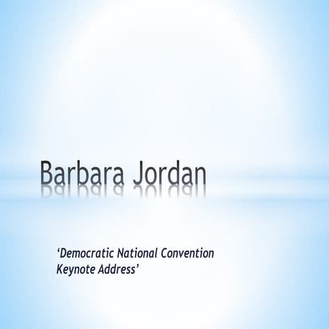 Barbara jordan | PPTX